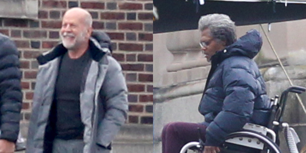 Bruce Willis & Samuel L. Jackson Get Into Character on Set of ‘Glass ...
