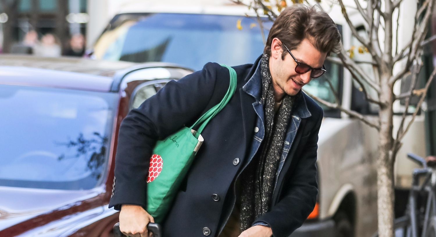 Andrew Garfield Wraps Up in a Scarf & Long Coat in NYC | Andrew ...
