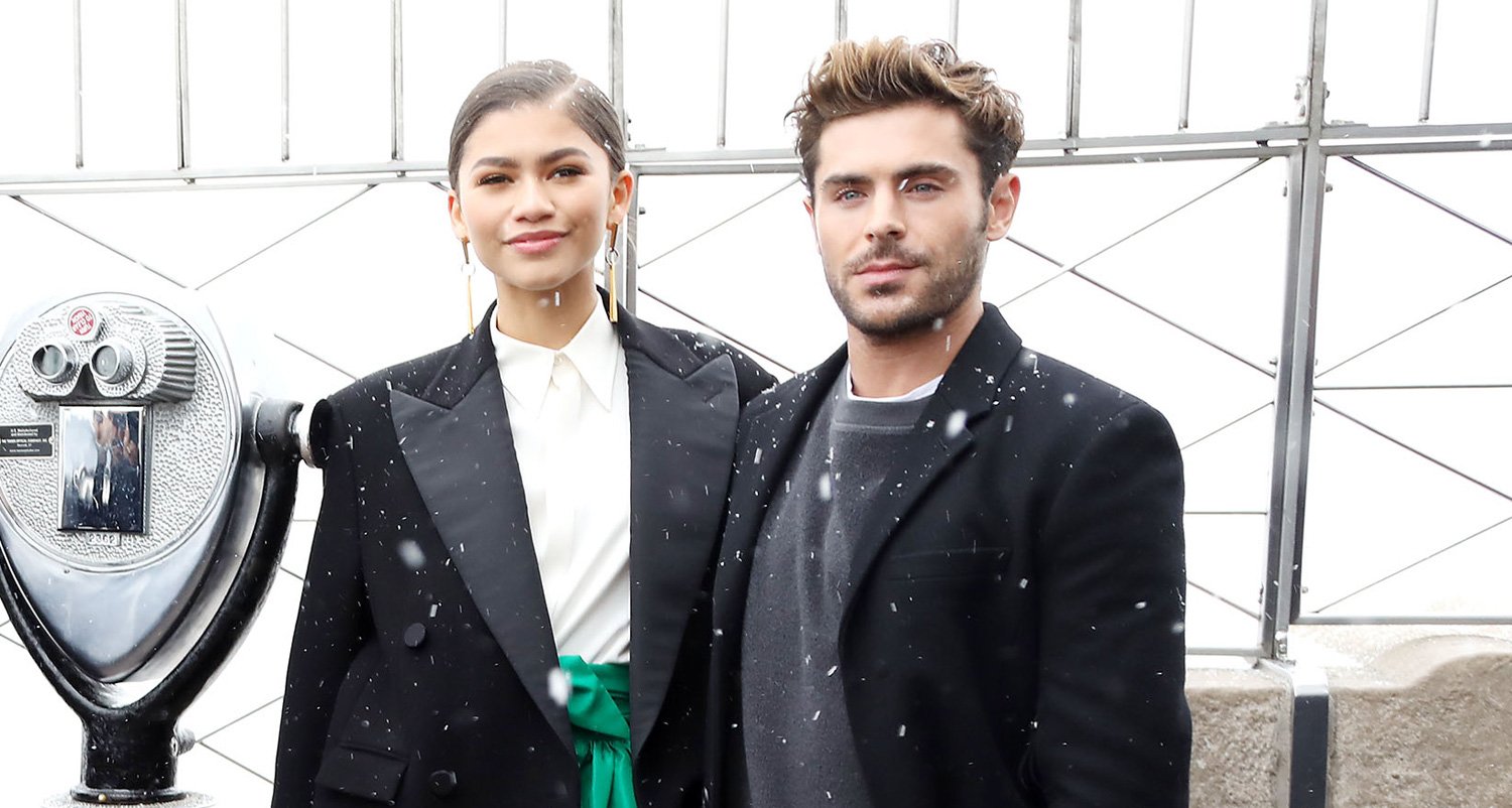 Zac Efron & Zendaya Brave the Snow for Empire State Building Visit in ...