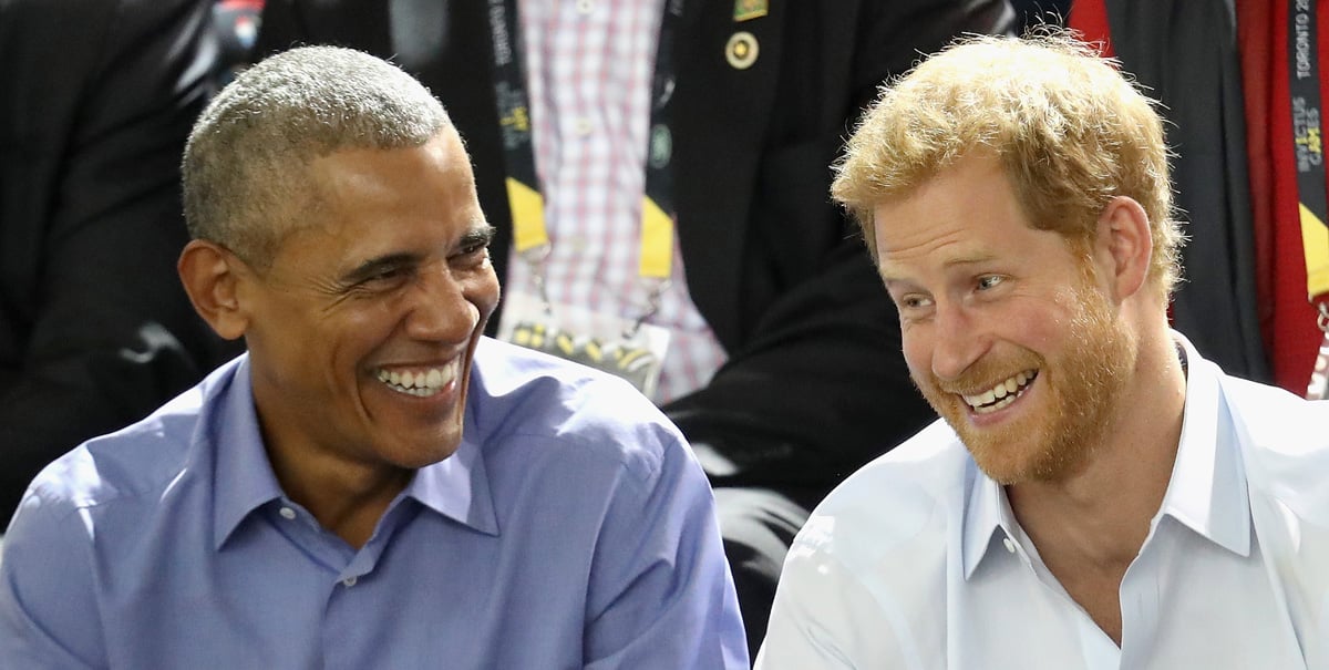 Prince Harry Jokes Around with Former President Barack Obama in Fun ...