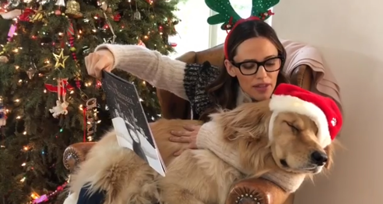 Jennifer Garner Reads Her Favorite Christmas Books to Her Adorable Pup ...
