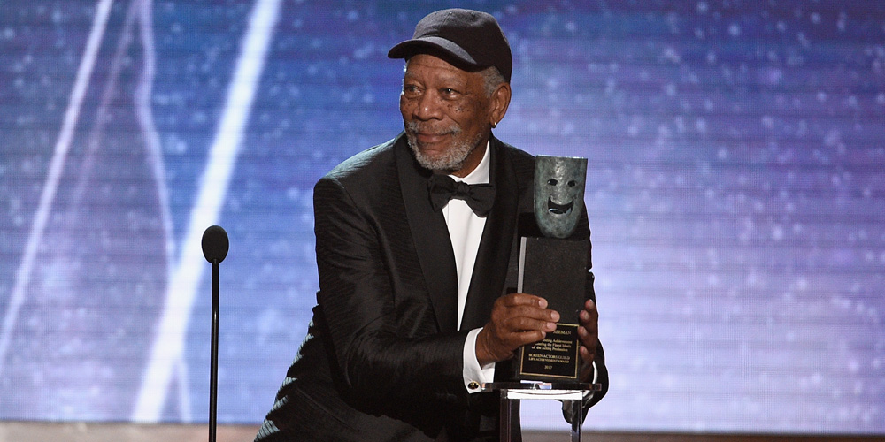 Morgan Freeman Accepts the Lifetime Acheivement Award at SAG Awards ...