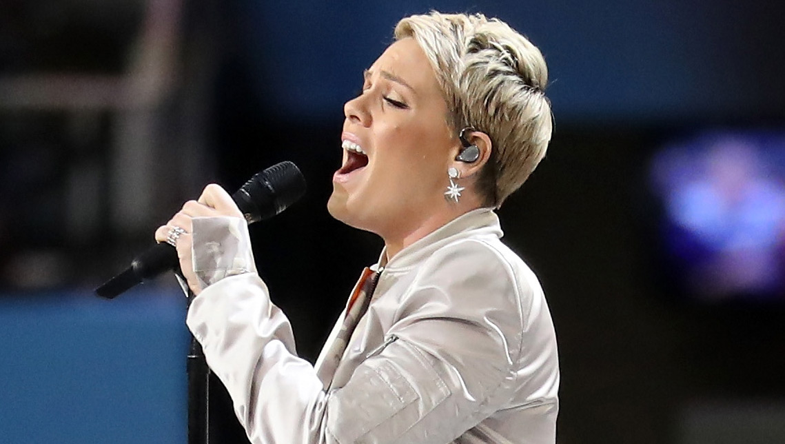 Pink Spit Out a Throat Lozenge Before Super Bowl Performance, Responds ...