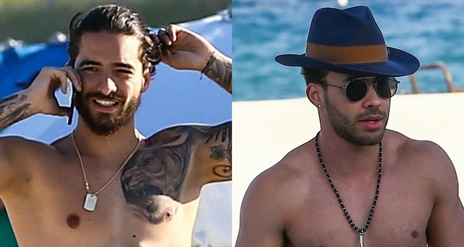 Maluma & Prince Royce Go Shirtless on Vacation in Miami! | Maluma ...