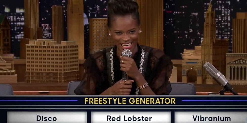 Letitia Wright Freestyles With Jimmy Fallon While Playing ‘Wheel of ...