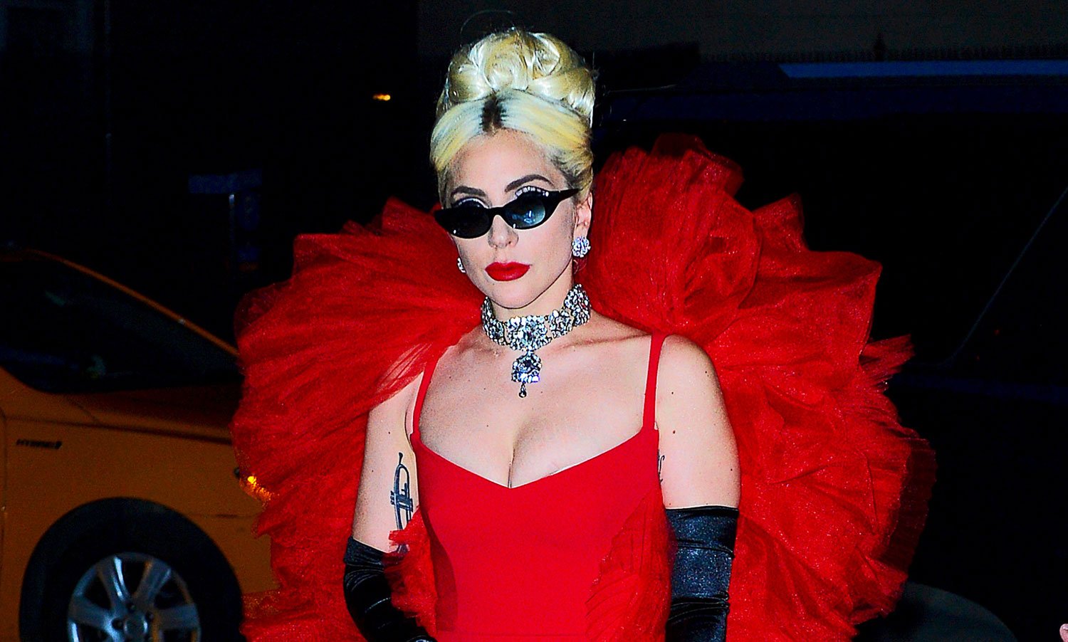 Lady Gaga Is Serving a Lewk in This Red Dress! | Lady Gaga | Celebrity ...