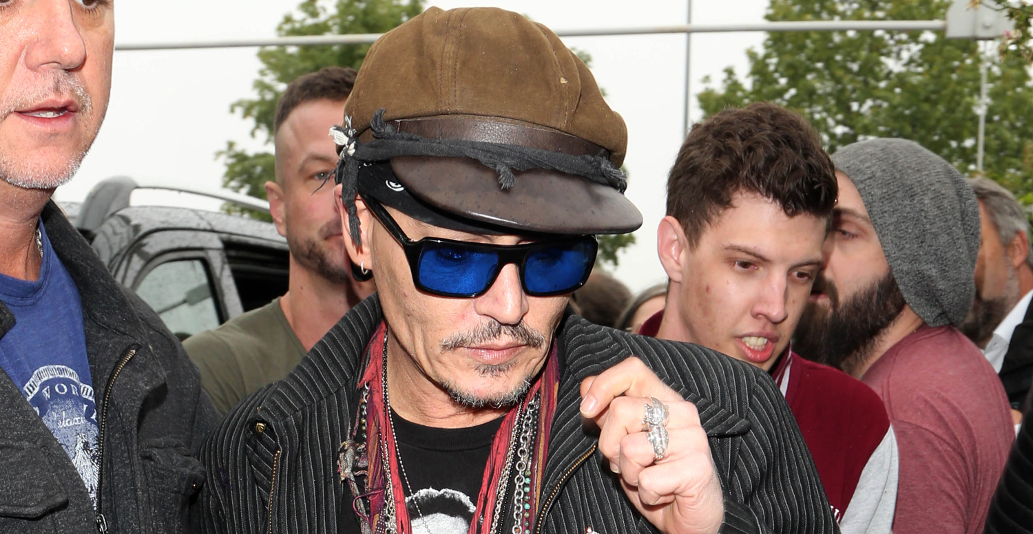 Johnny Depp Greets Fans While Jetting Out of Germany | Johnny Depp ...
