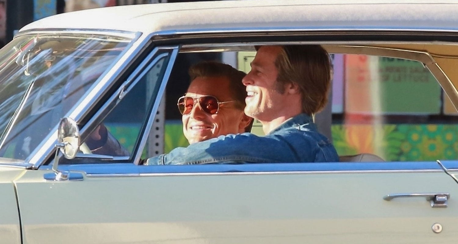 Brad Pitt & Leonardo DiCaprio Spotting Filming ‘Once Upon A Time In ...
