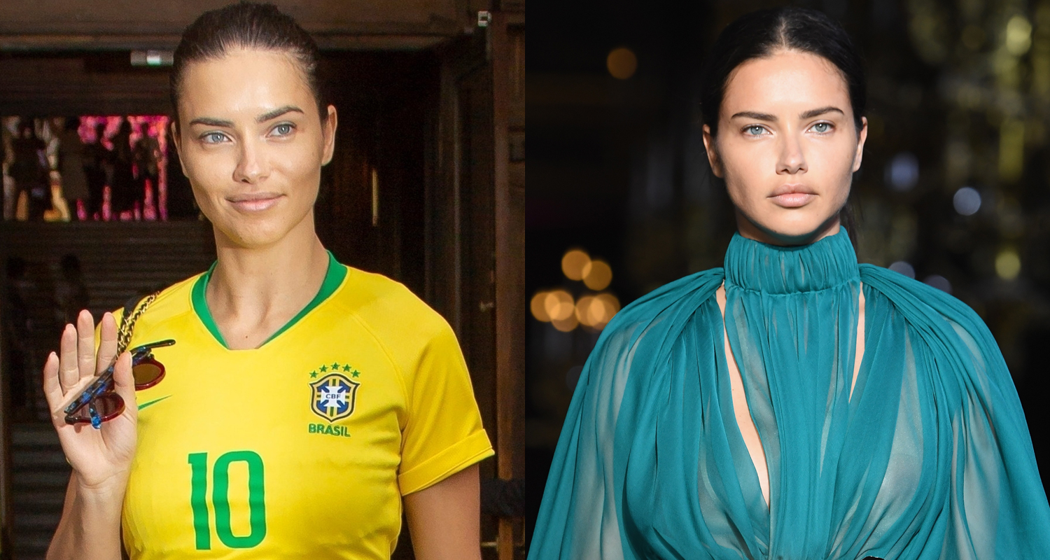 Adriana Lima Reps Brazil After Schiaparelli Paris Fashion Show ...