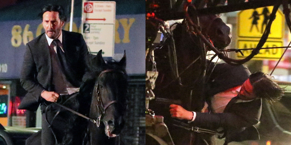 Keanu Reeves Performs This Crazy Stunt on a Horse for ‘John Wick 3 ...