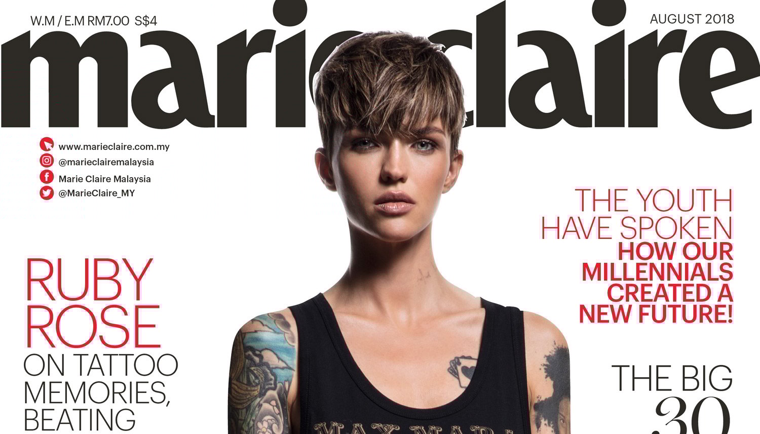 Ruby Rose Opens Up About Her 109 Tattoos | Magazine, Ruby Rose ...