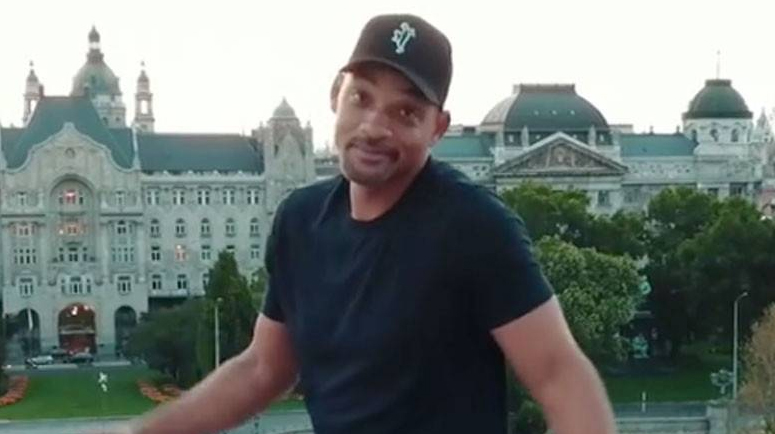 Will Smith Scales a Bridge for Drake’s ‘In My Feelings’ Challenge ...