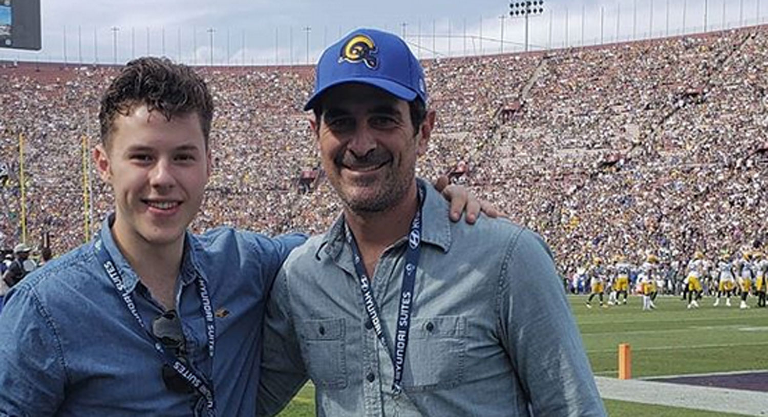 Ty Burrell Brings Nolan Gould to Rams Football Game for His 20th ...