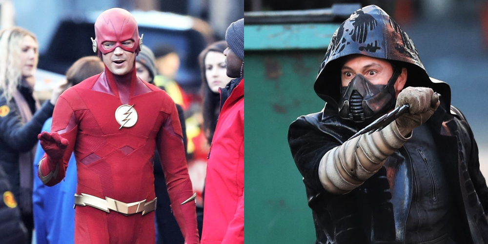 Grant Gustin & Chris Klein Film as The Flash & Cicada in Vancouver ...