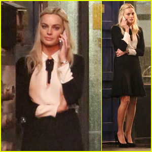 Margot Robbie Films a Phone Call Scene for Upcoming Roger Ailes Project ...