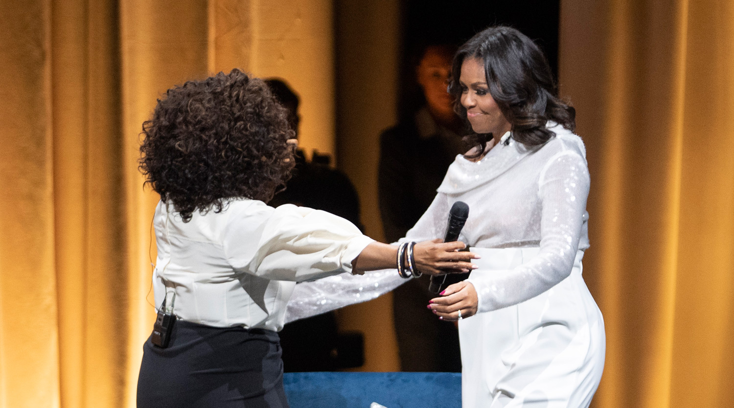 Michelle Obama Launches Book Tour in Chicago with Oprah! | Michelle ...