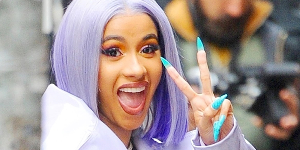 Cardi B Looks Pretty in Purple While Stepping Out in New York City ...