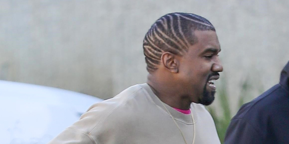 Kanye West Debuts a New Hair Style! | Kanye West | Just Jared ...