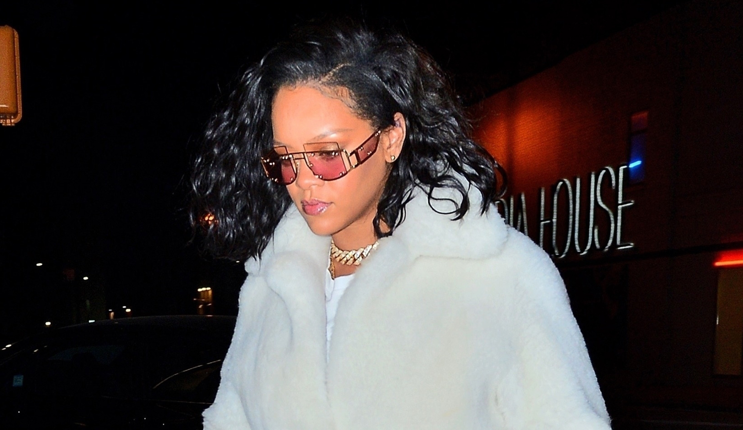 Rihanna Bundles Up in Fur Coat for Night Out in Chilly New York ...