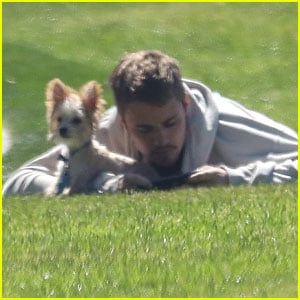 Justin Bieber Brings Adorable Pup Oscar to the Park | Celebrity Pets ...
