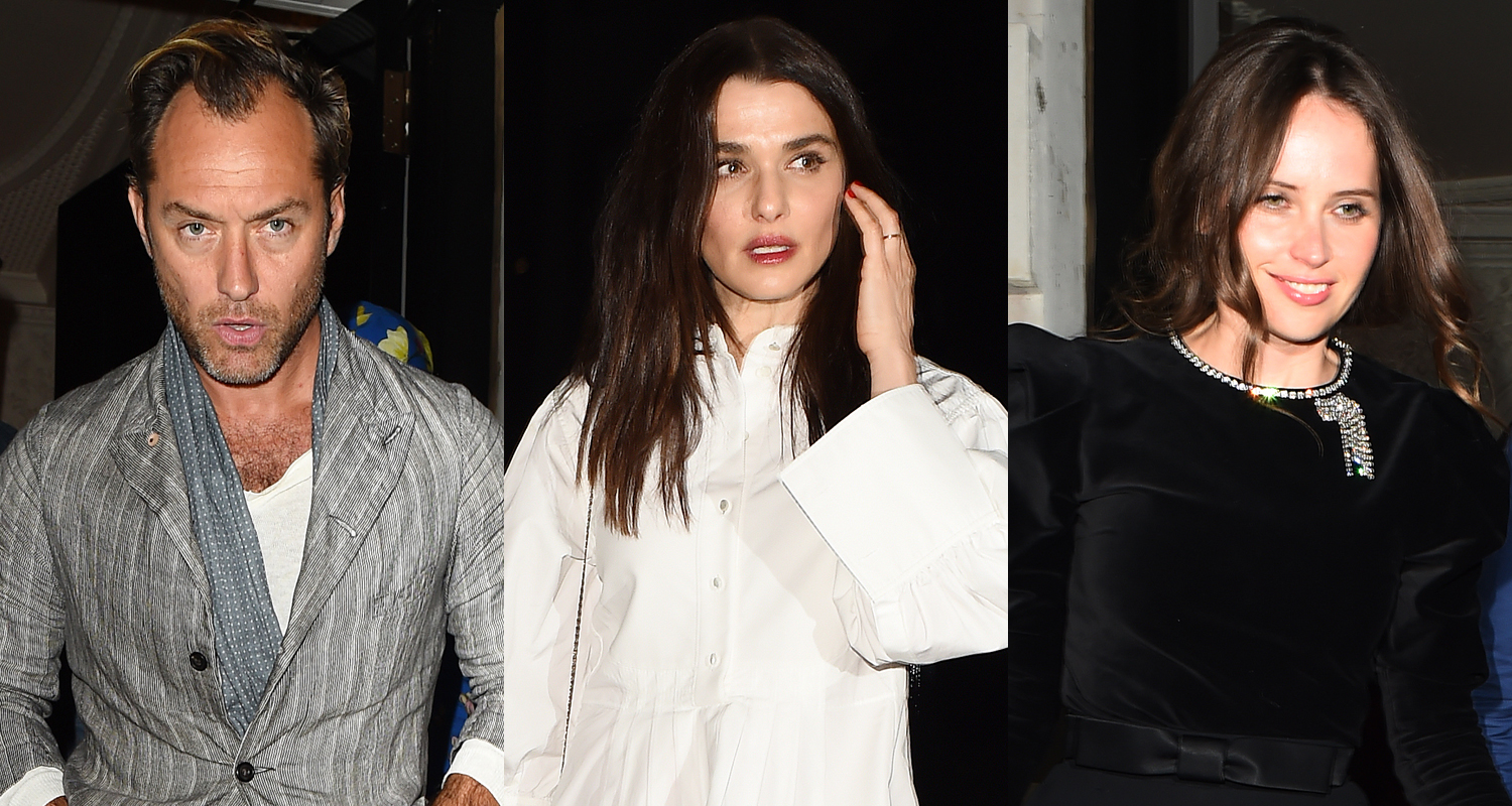 Jude Law, Rachel Weisz, & Felicity Jones Visit Annabel’s Club in London ...