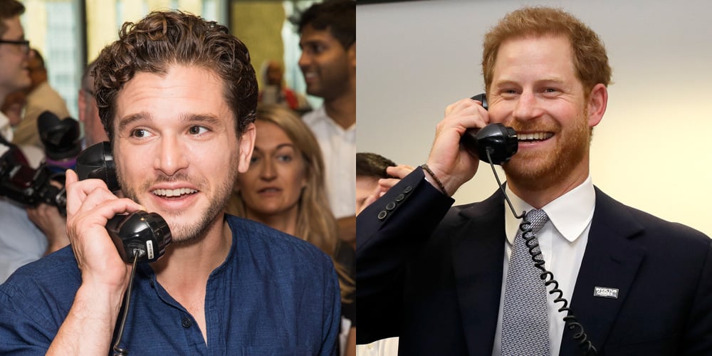 Kit Harington & Prince Harry Answer Phones for BGC Charity Day | Cheryl ...