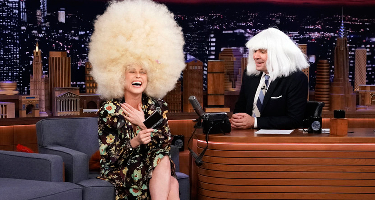Noomi Rapace & Jimmy Fallon Hilariously Wig Out On ‘Tonight Show ...