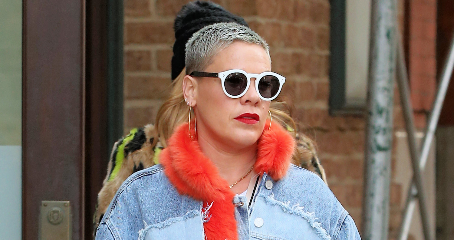 Pink Shows Off Newly Shaved Head During Day Out in NYC | Pink ...