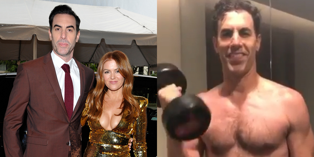 Isla Fisher Reveals Sacha Baron Cohen’s Buff New Body with This Shirtless Workout Video! | Isla ...
