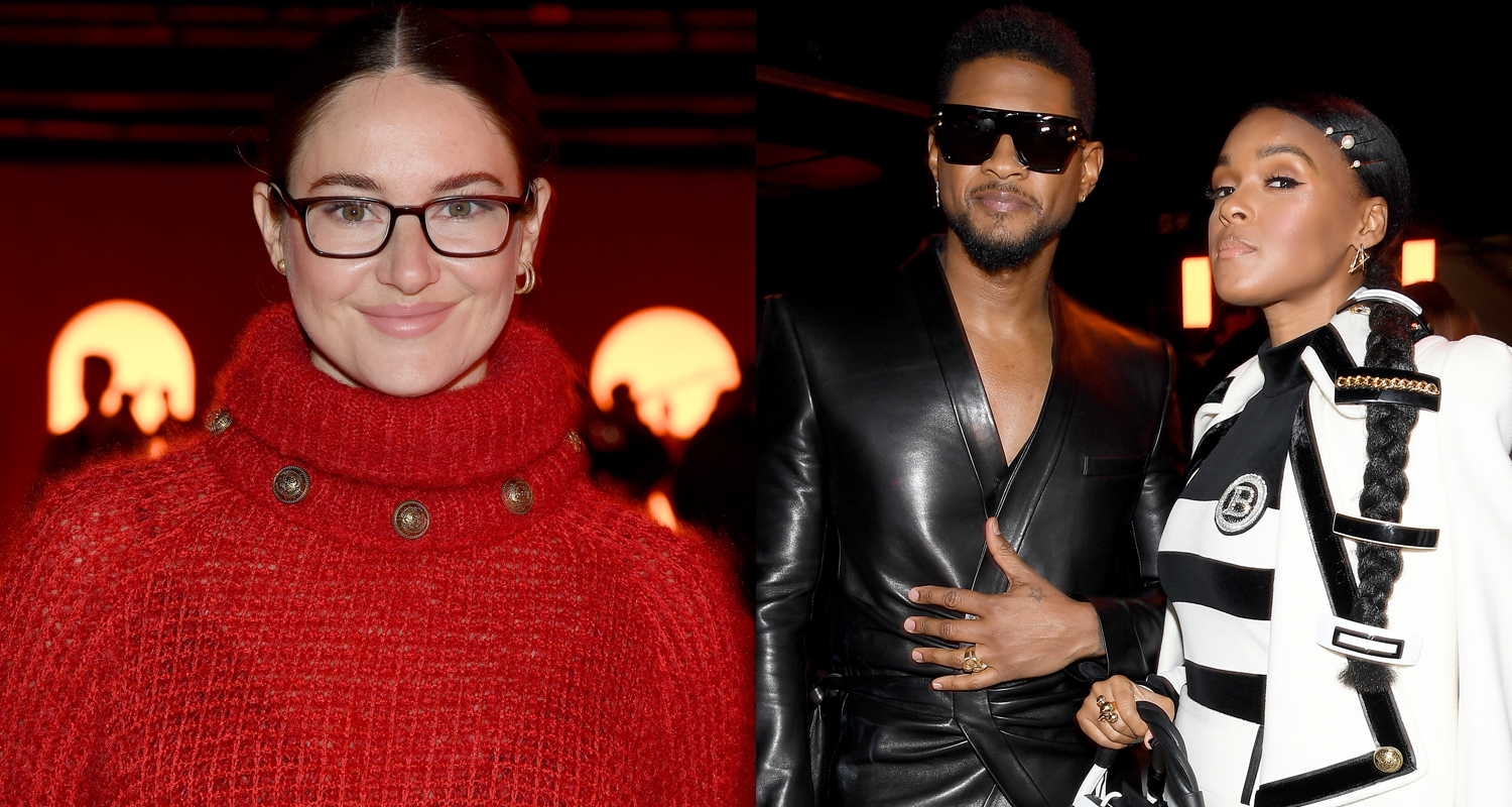 Shailene Woodley, Usher & Janelle Monae Sit Front Row at Balmain’s ...