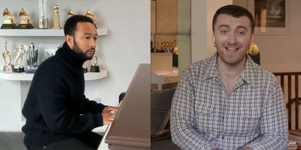 John Legend & Sam Smith Sing a Duet at Home with Their Oscars in the ...