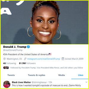 Issa Rae Reacts After Donald Trump ‘Likes’ Tweet About ‘Insecure ...
