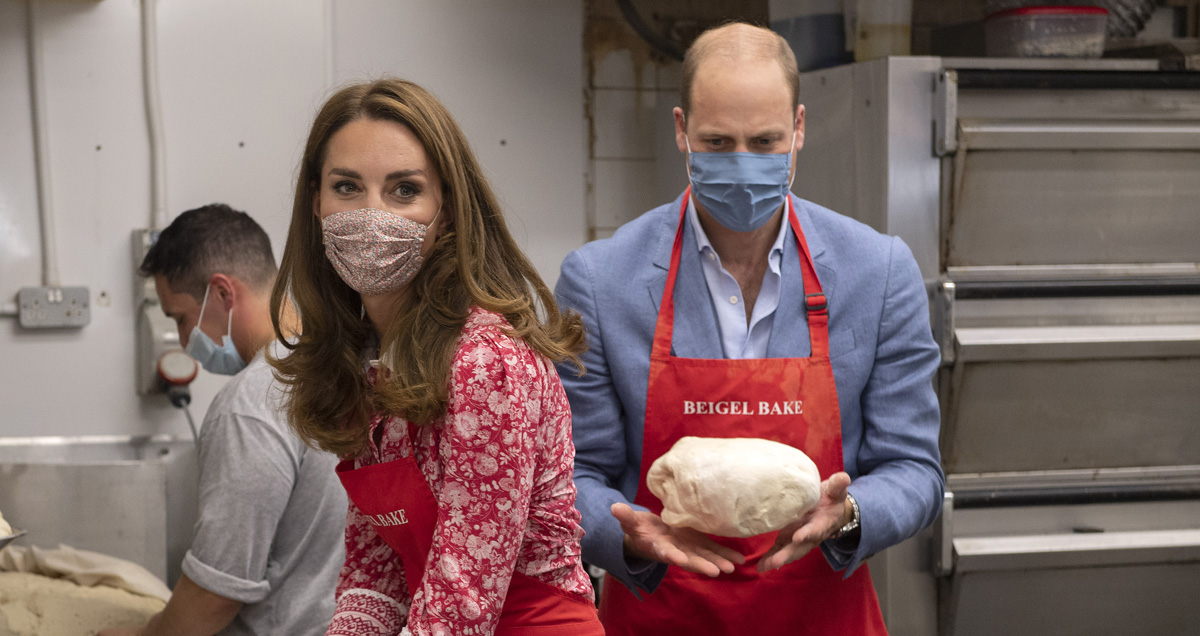 Prince William & Kate Middleton Bake Bread in Their Face Masks During ...