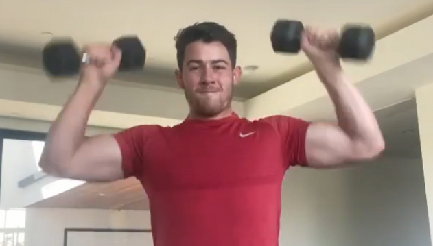 Nick Jonas Looks So Hot While Doing an Upper Body Workout – Watch the ...