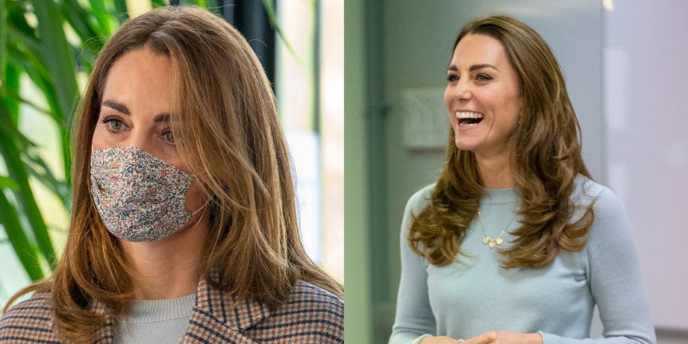 Duchess Kate Middleton Wears Face Mask, Tours University in England ...