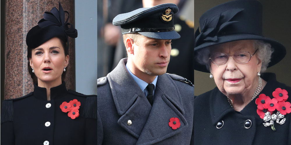Prince William & Kate Middleton Join Queen Elizabeth for Remembrance ...