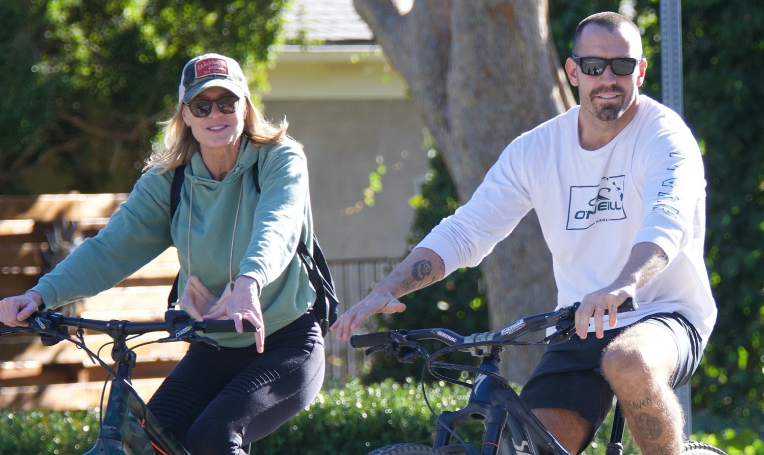 Robin Wright Spotted On a Bike Ride with Hunky Husband Clement Giraudet ...