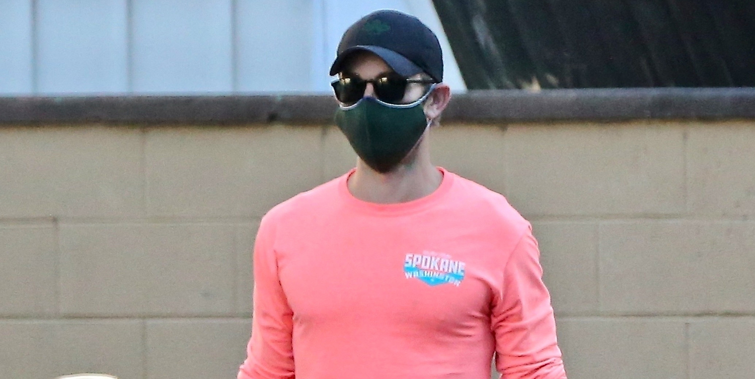 Chace Crawford Goes Bright & Colorful in Coral Shirt While Out Food ...
