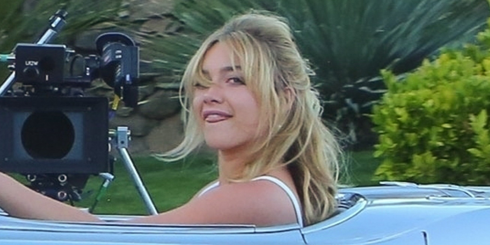 Florence Pugh Drives a Vintage Convertible While Shooting for ‘Don’t ...