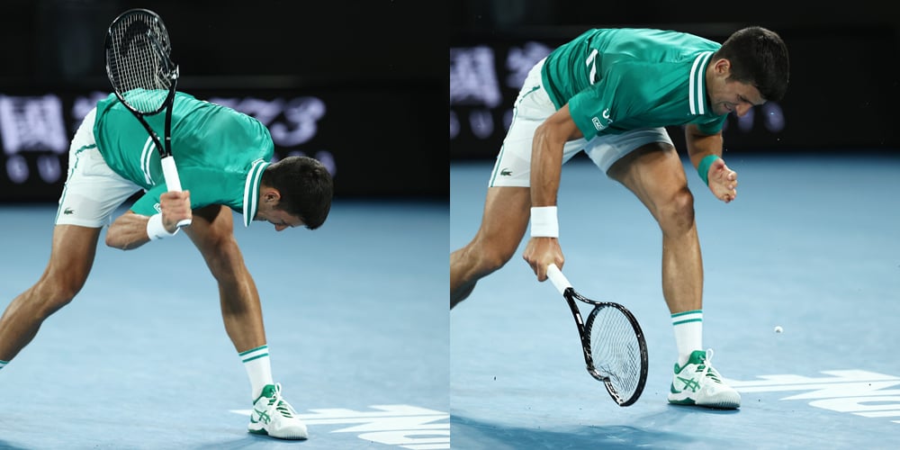 Novak Djokovic Destroys Tennis Racket in Fit of Rage During Australian ...
