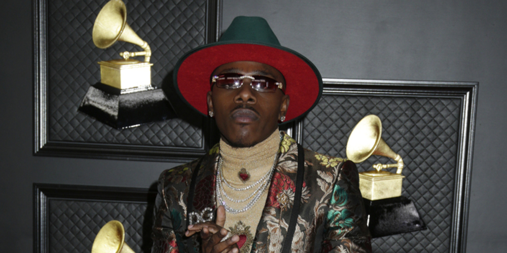 DaBaby Rocks a Flashy Printed Suit For Grammys 2021 | 2021 Grammys ...