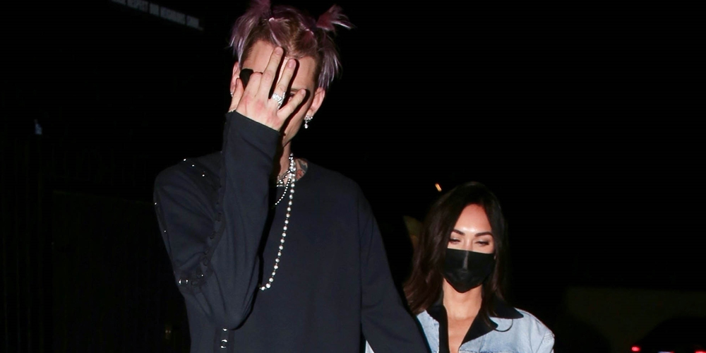 Megan Fox Steps Out To Dinner With Boyfriend Machine Gun Kelly & Their ...