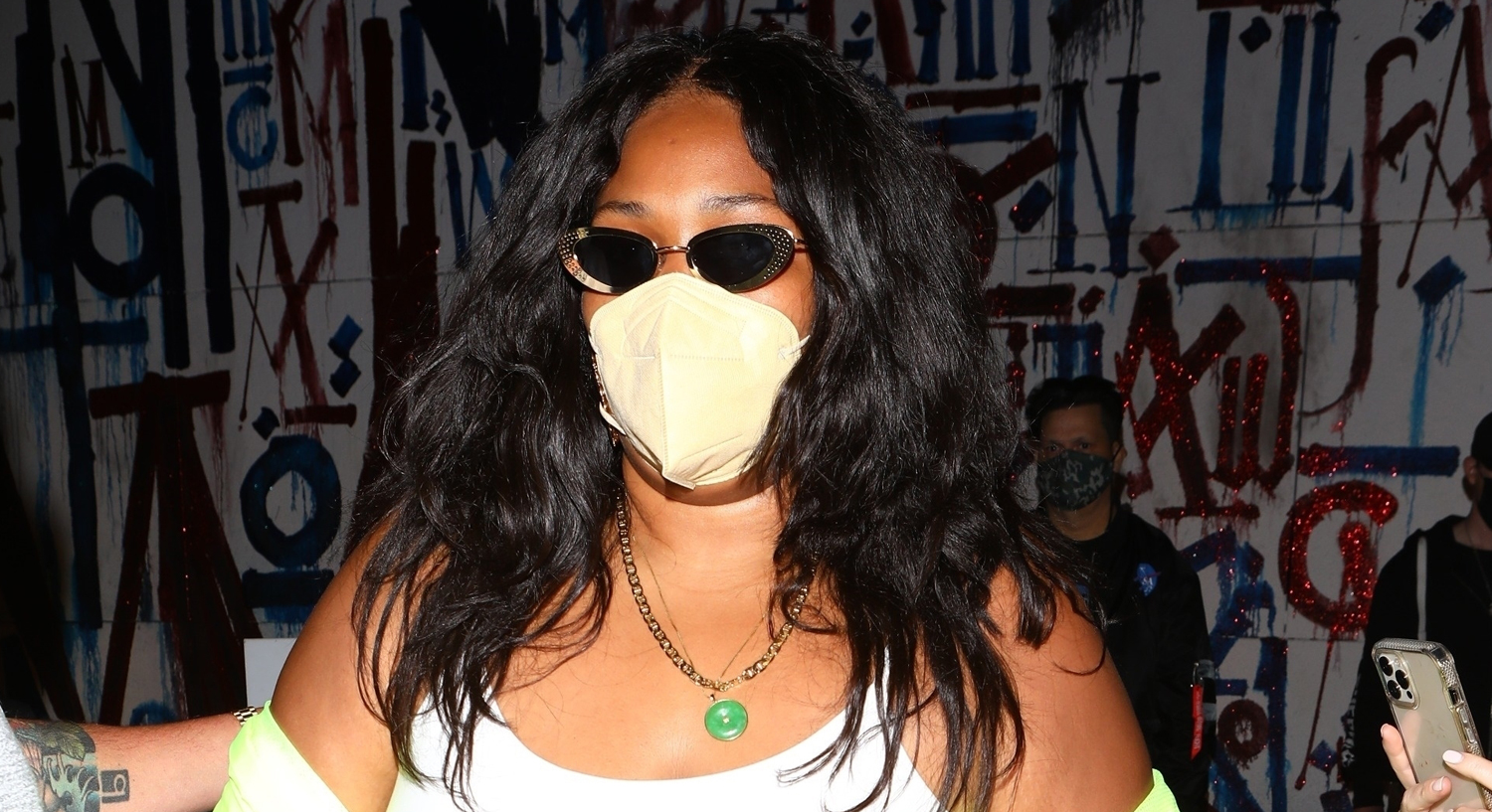 Lizzo Rocks Neon Yellow Outfit for Dinner in WeHo | Lizzo | Just Jared ...