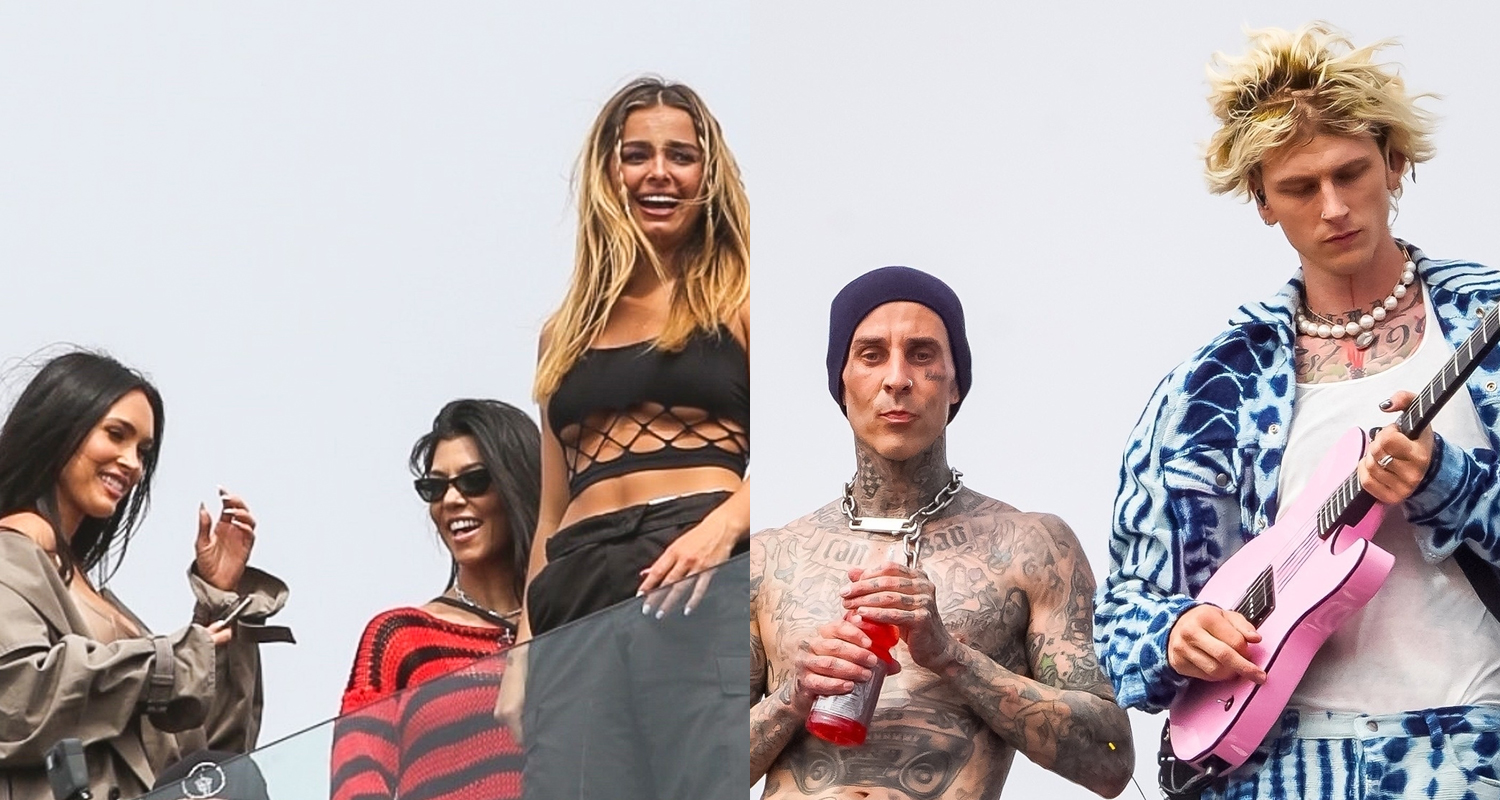 Megan Fox, Kourtney Kardashian, & Addison Rae Attend Machine Gun Kelly ...