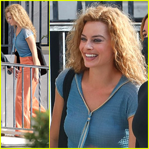 Margot Robbie Wears The Biggest Smile in The World As She Arrives On ...