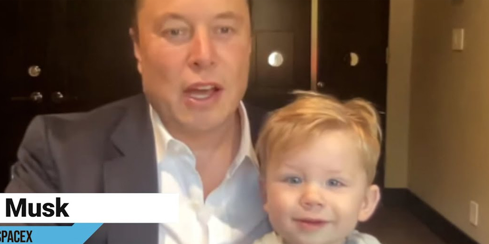 Elon Musk’s Baby Son X Æ A-12 Makes Rare Appearance in SpaceX ...