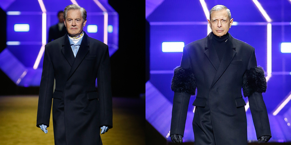 Kyle MacLachlan & Jeff Goldblum Walk the Prada 2022 Runway! | Asa ...