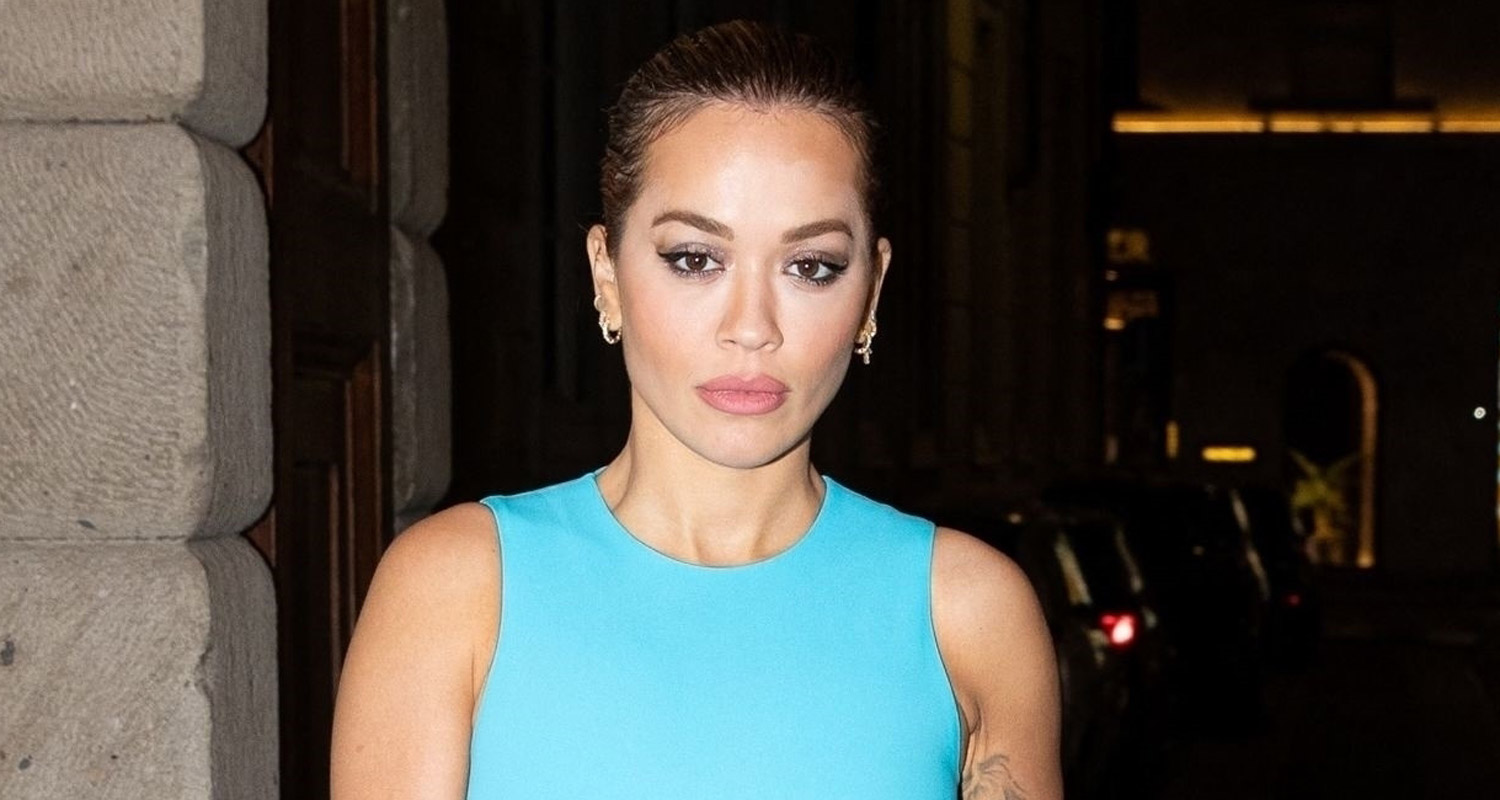Rita Ora Wows in Blue Mini-Dress for Night Out in Milan | Rita Ora ...