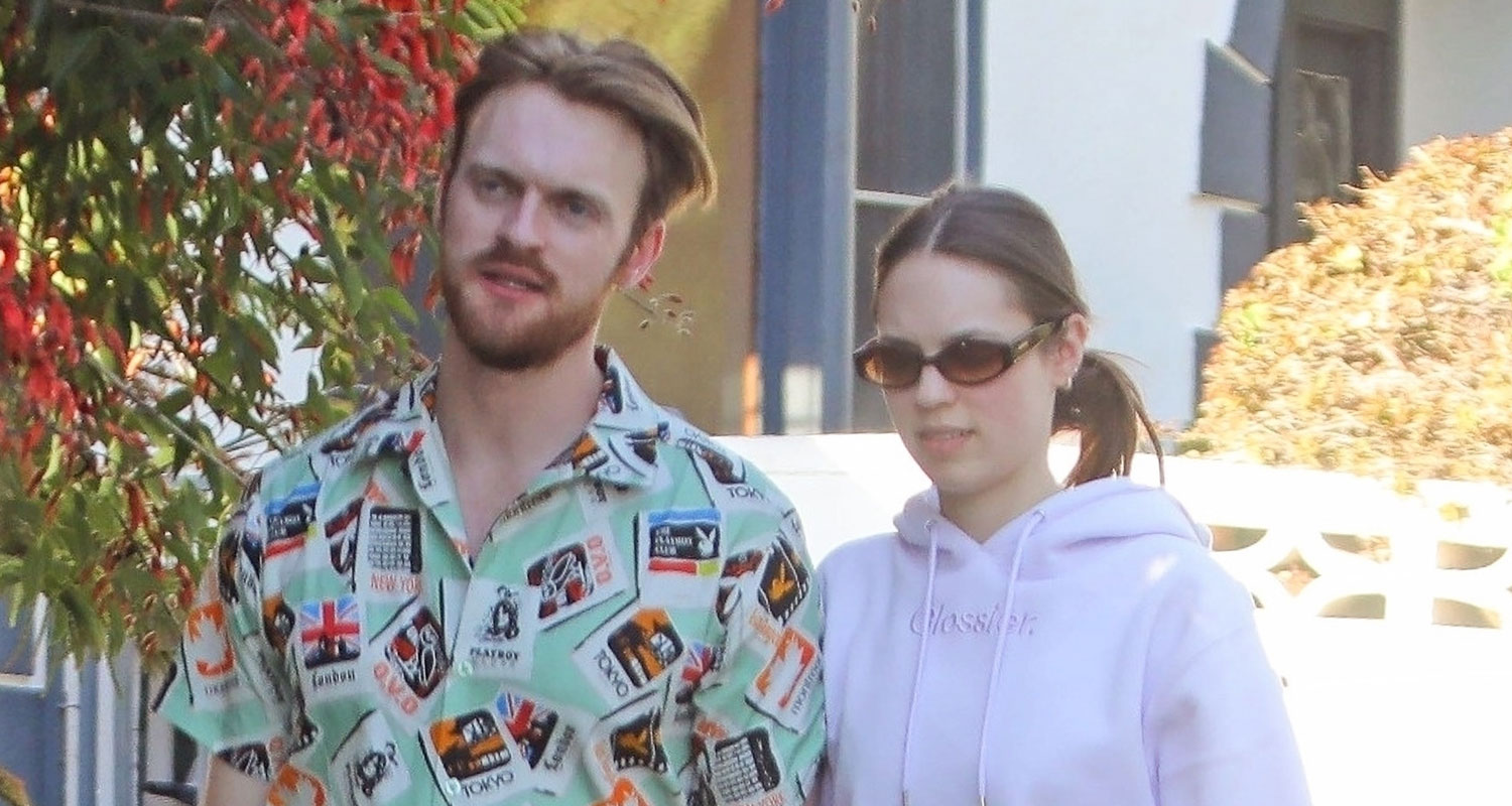 Finneas & Girlfriend Claudia Sulewski Take Their Dog for Afternoon Walk ...