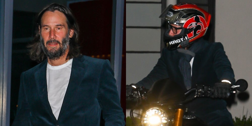 Keanu Reeves Rides Home on His Motorcycle After Grabbing Dinner with ...